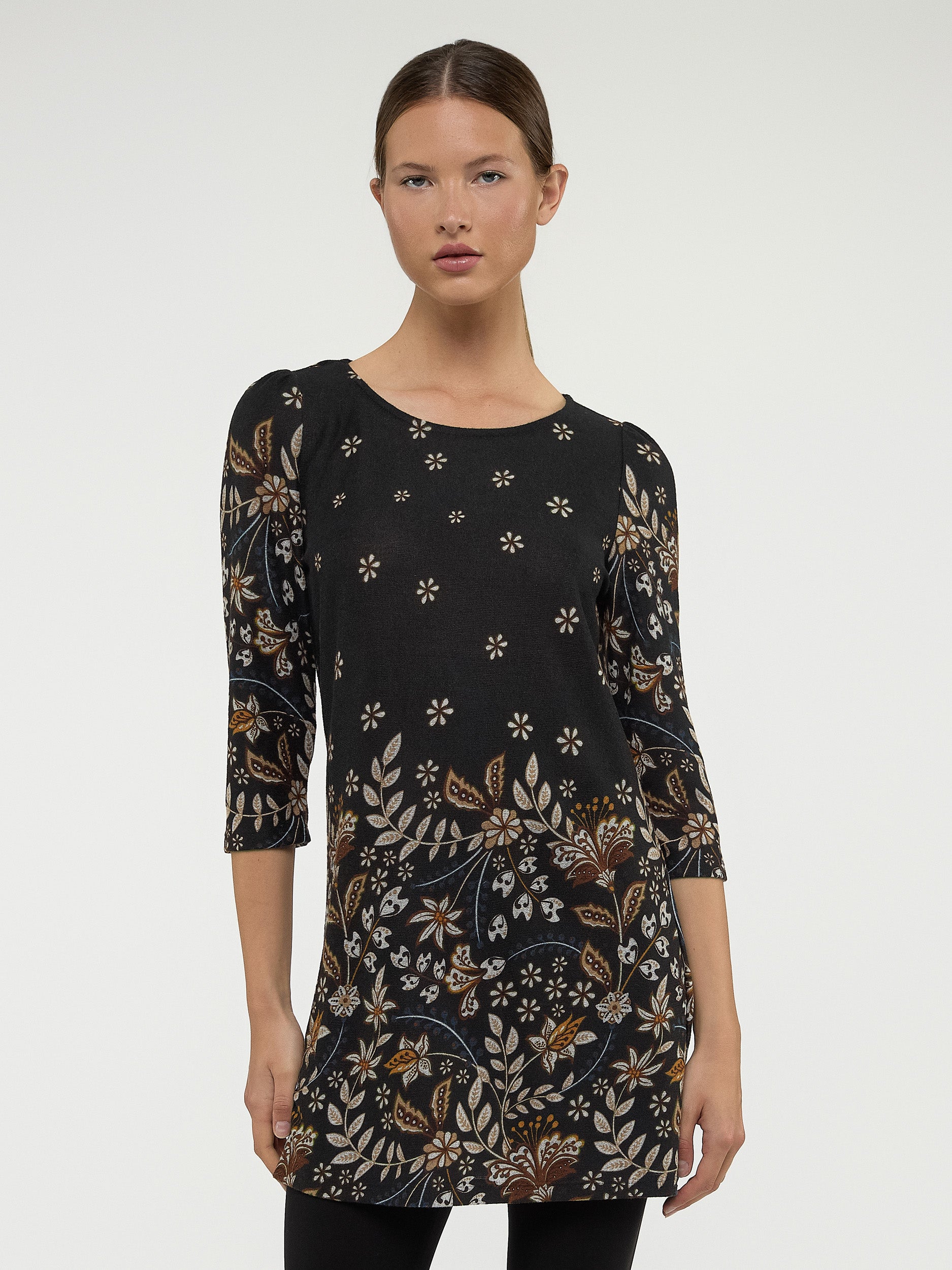 3/4-sleeve semi-fitted tunic – Boutiques San Francisco