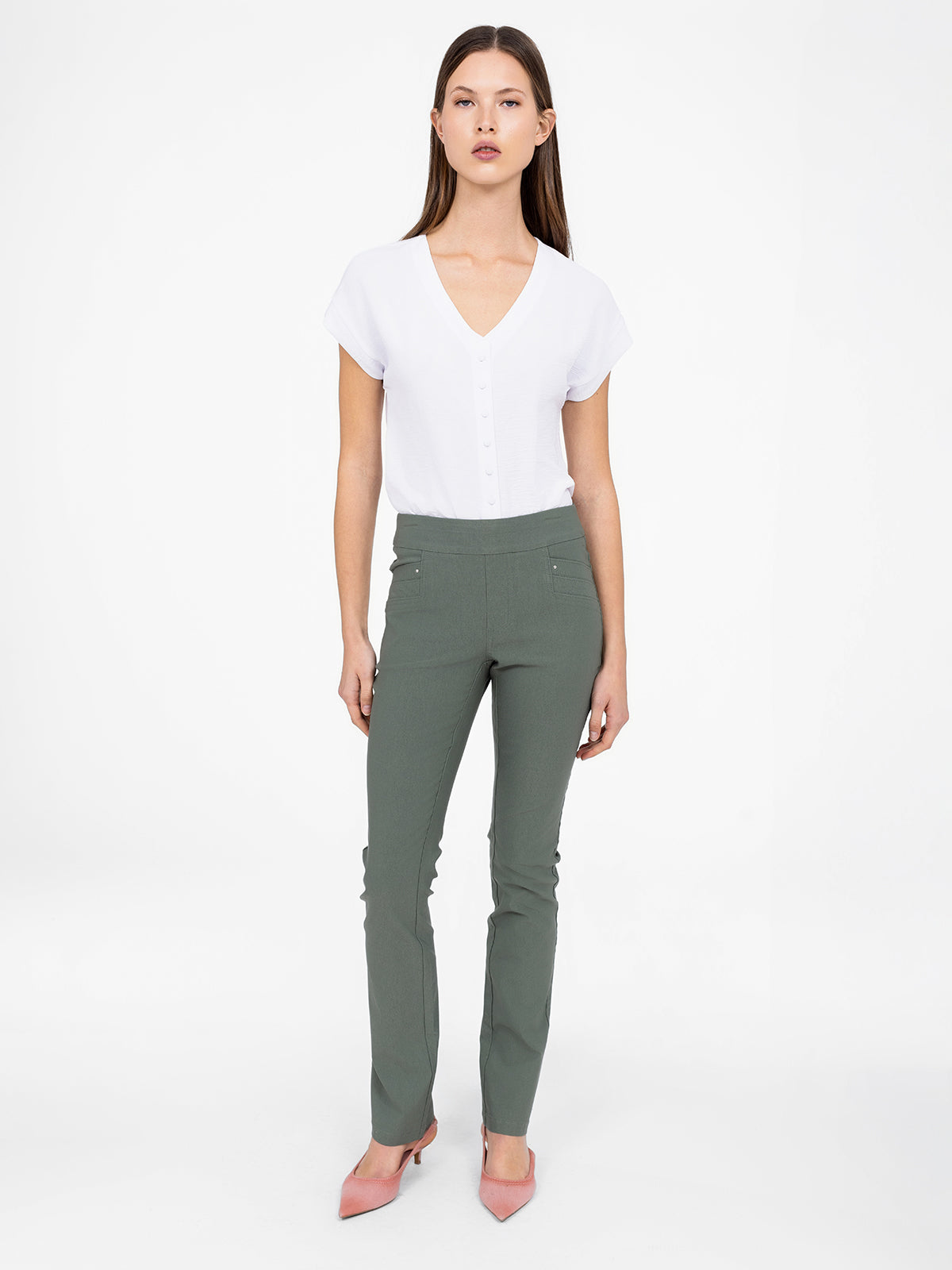 Fitted casual pull-on pant – Boutiques San Francisco